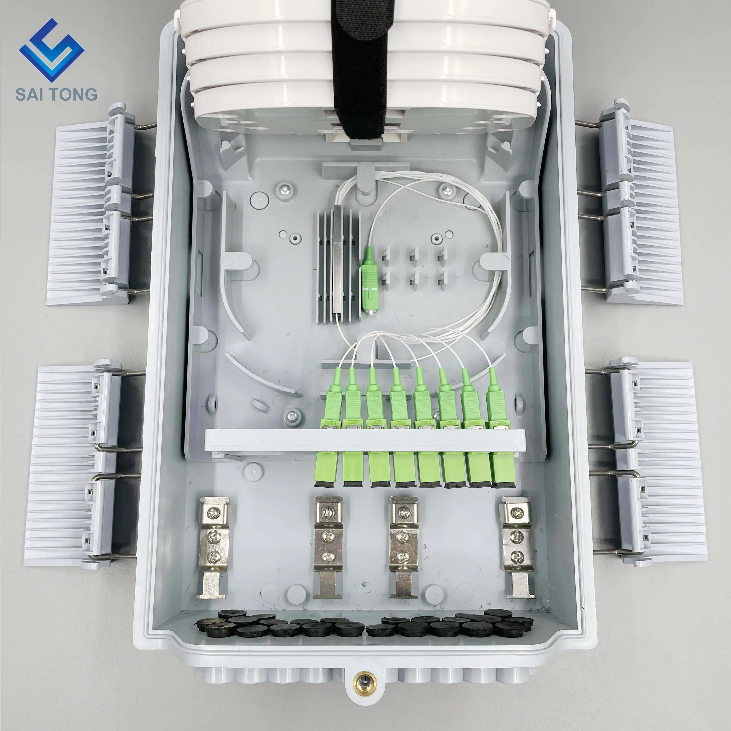 Outdoor Pc Abs Gray24 Core Fiber Optic Enclosure Box Sc Ftth Plastic ...