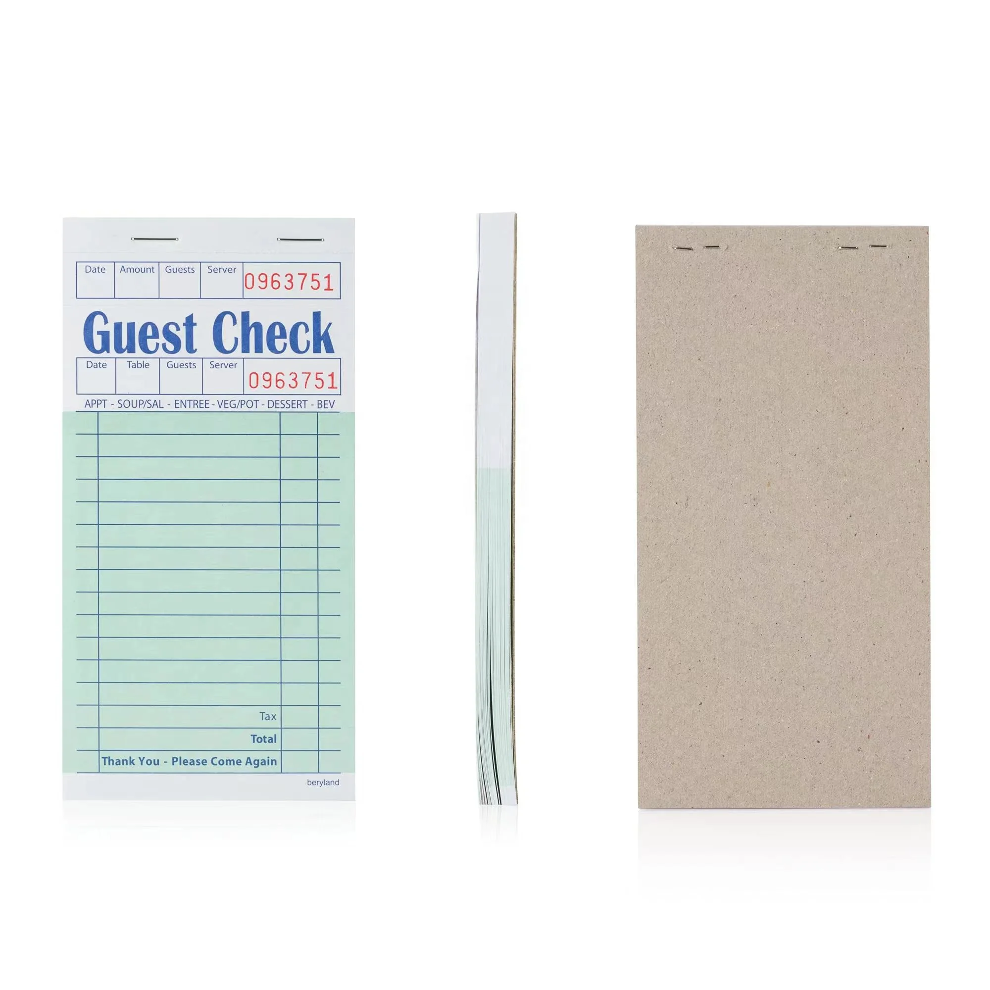 Server Note Pads-guest Checks-waitress Notepad,Guest Receipt - Buy ...