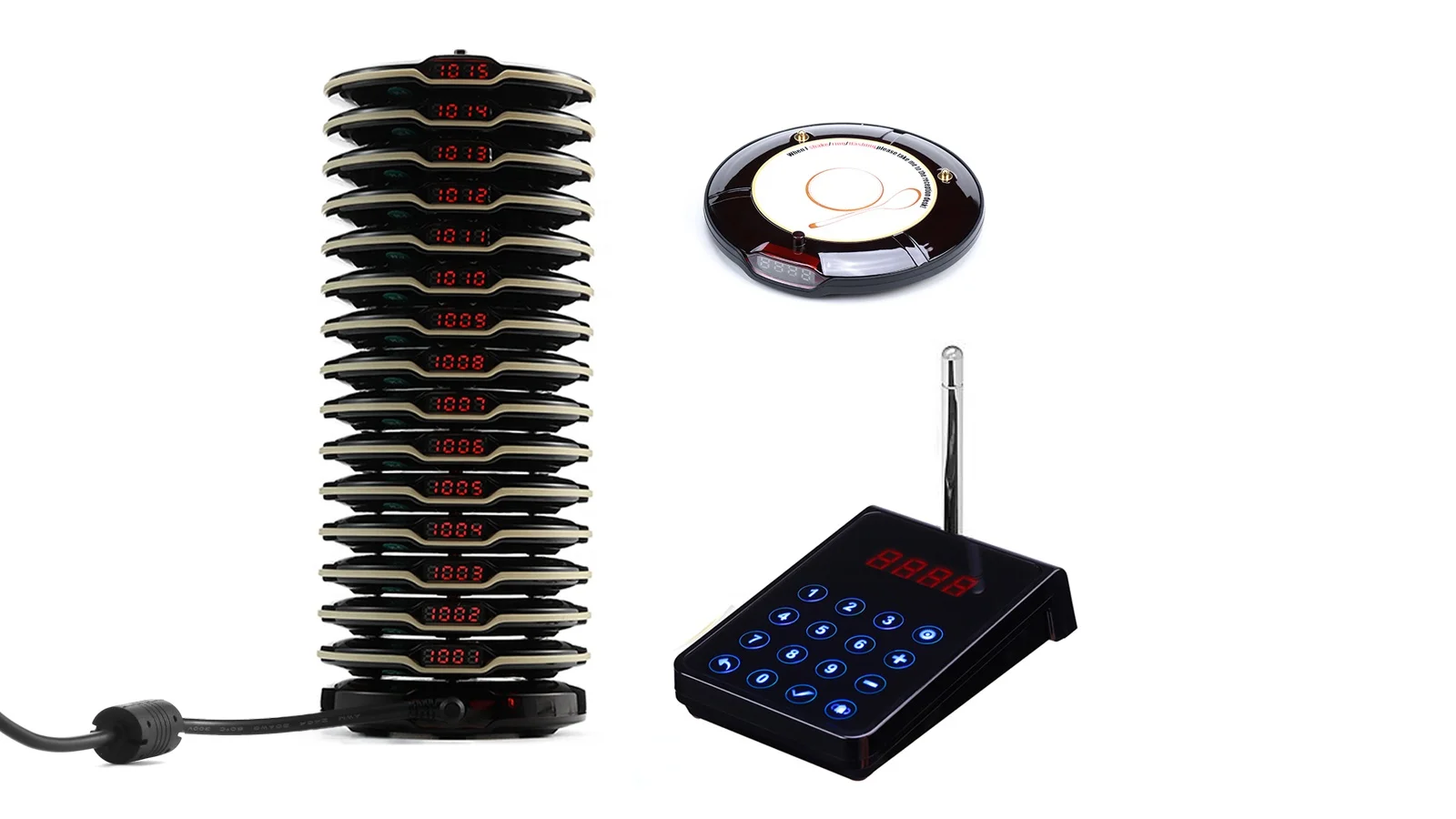 Long Range Coaster Paging Beeper 15 Guest Queue Vibrating Buzzers ...