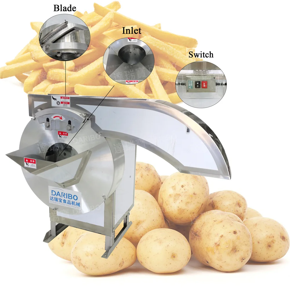 Potato Chipper Slitter Machine Root Vegetables Shredding Machine French ...