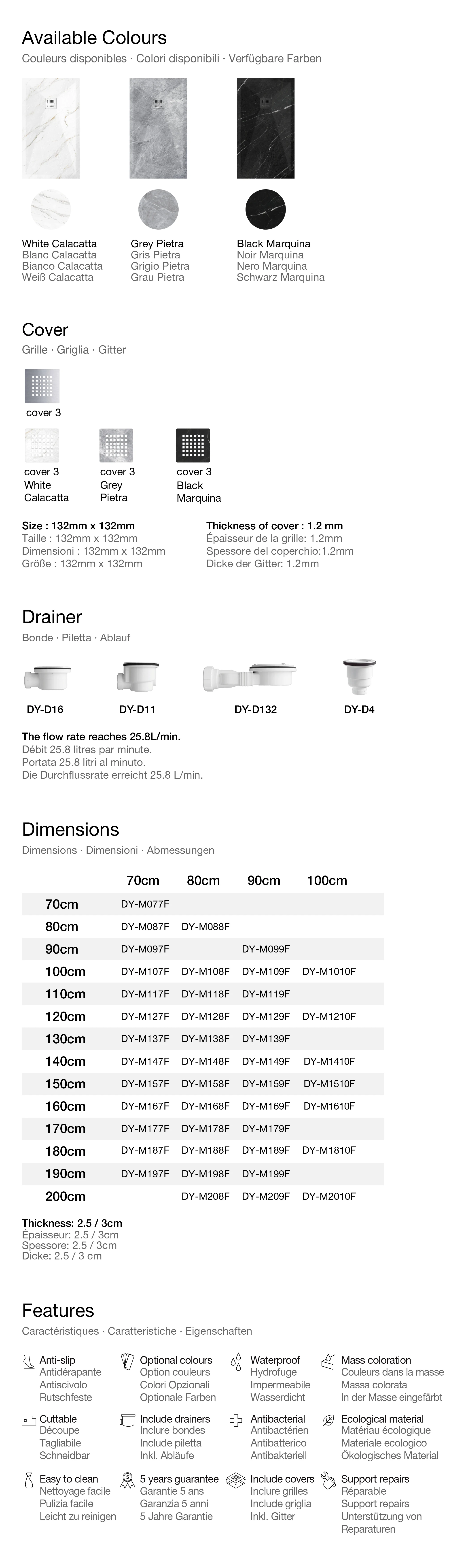 Black Shower Room Modern Style Cast Stone Marble Slate Bathroom Shower ...