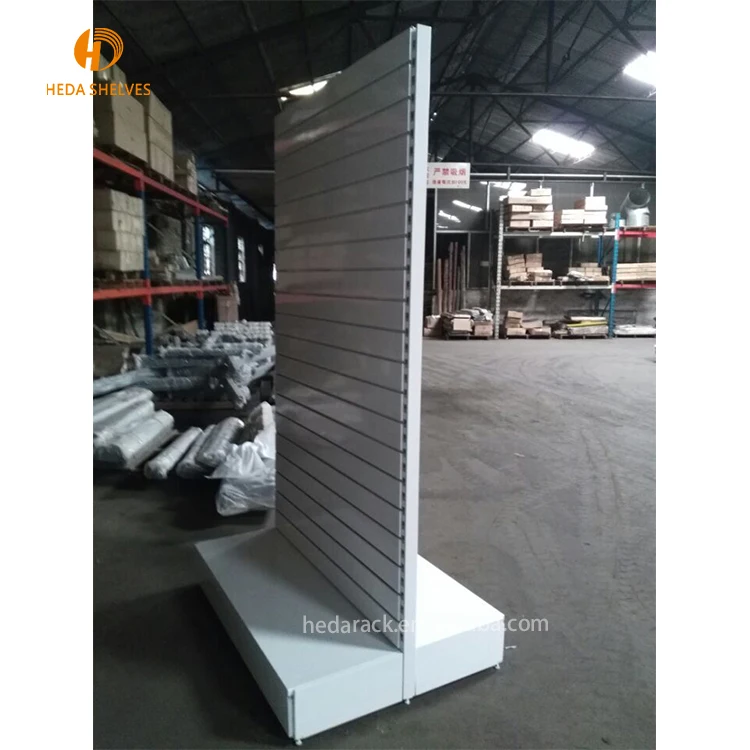 Custom Design White Steel Slatwall Display Stand For Hook Special ...