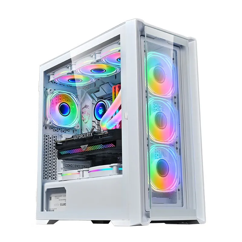 Powercase Aluminum Mid Tower Gaming Pc Case With Usb3.0 Usb Rgb Fan ...