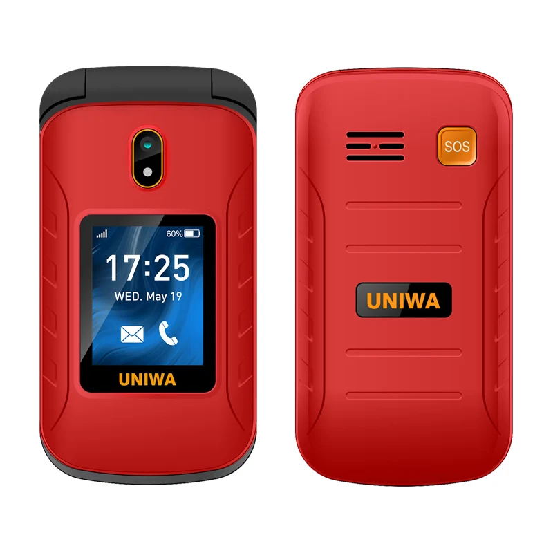 UNIWA V909T Dual Screen VoLTE 4G Feature Phone 2.8 Inch Flip Design ...