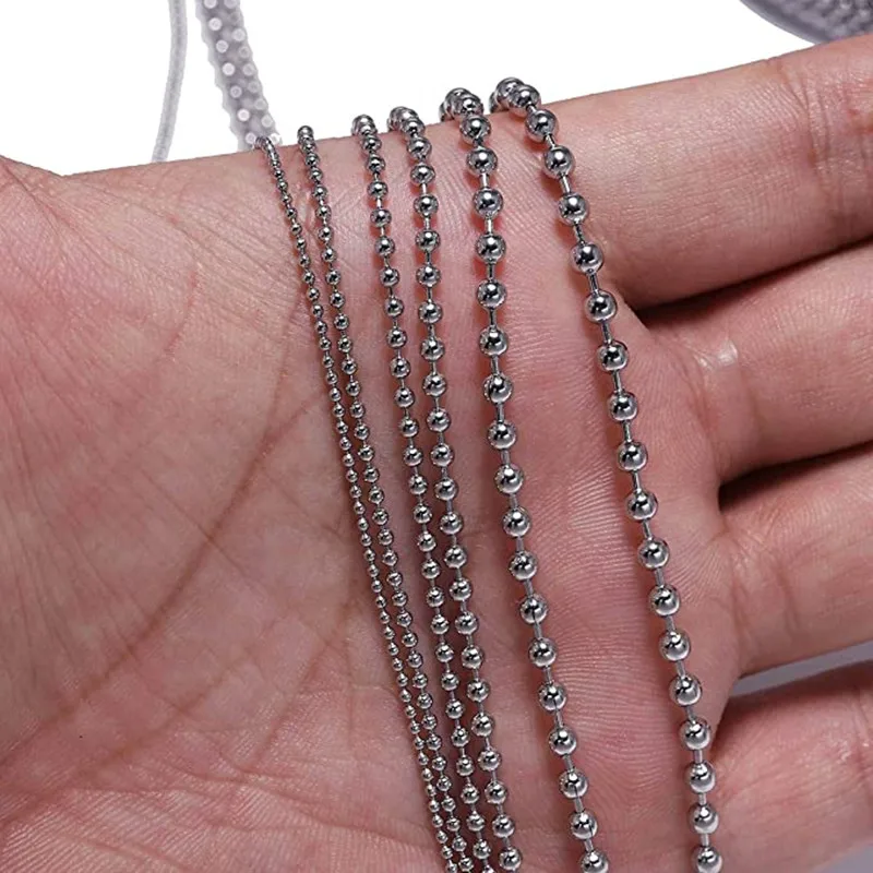 Alibaba.com: 1.2mm-12mm high polished stainless steel round ball chain ...