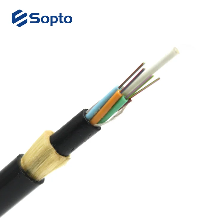 Sopto Adss Fiber Optic Cable 1-192 Cores Single Jacket G652d 100m Span ...