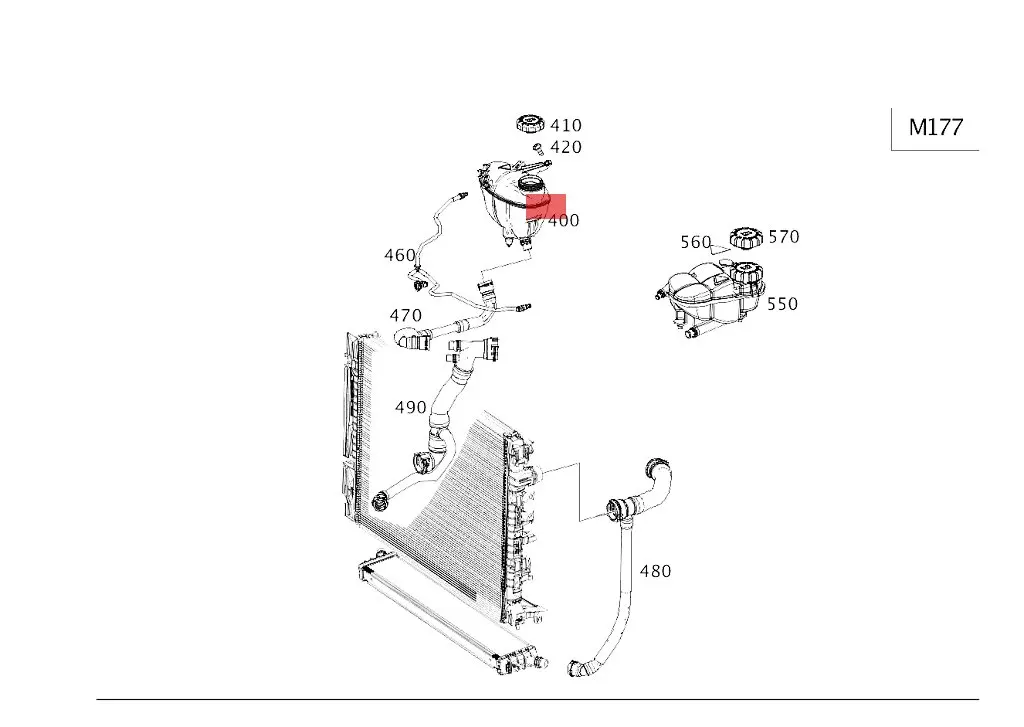 2225000949 A2225000949 Coolant Expansion Tank for Mercedes Benz