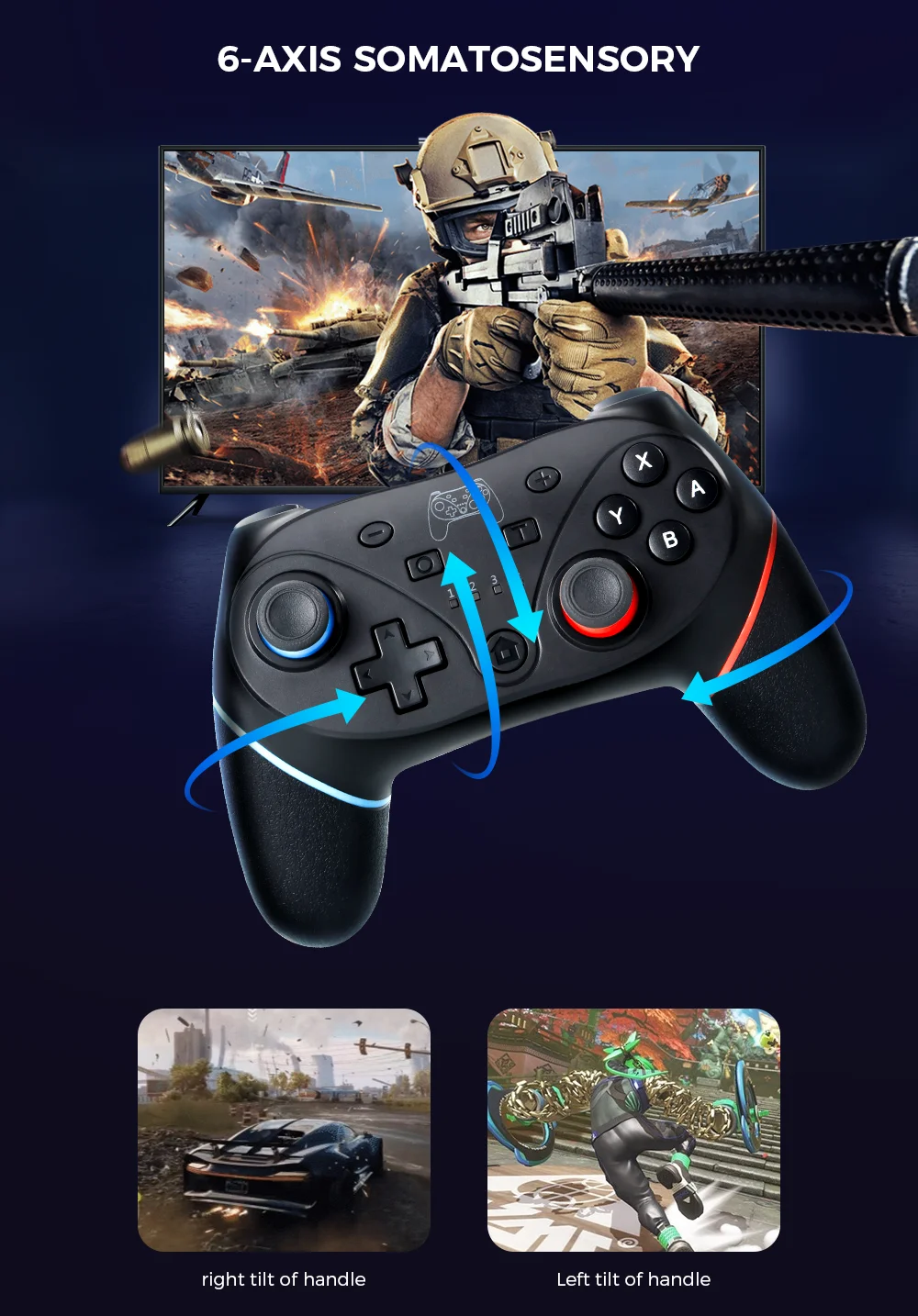 Switchpro Bt Gamepad Controller Multi-platform Wireless 2.4g Joystick For Xbox Nintendo Switch ...