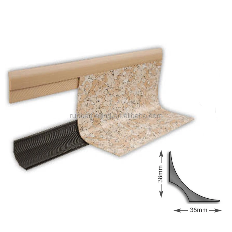 Combined Cove Former Capping Strip Soft PVC Cove Cap Skirting