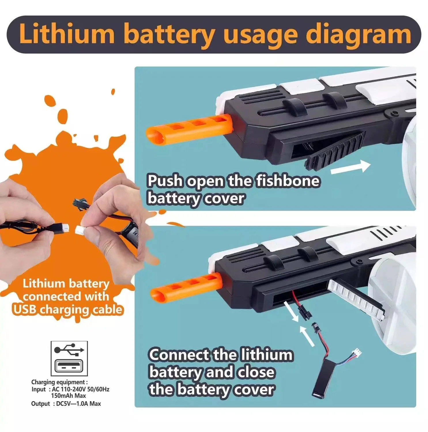 New Arrival Electric Gel Shockwave Splash Ball Toy Gun Fully Automatic ...