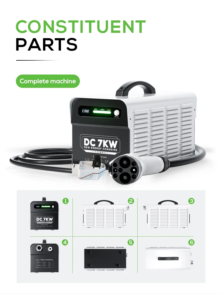 7kw Dc Fast Charger Portable Electrical Car Charger With Ccs Gbt 220v ...