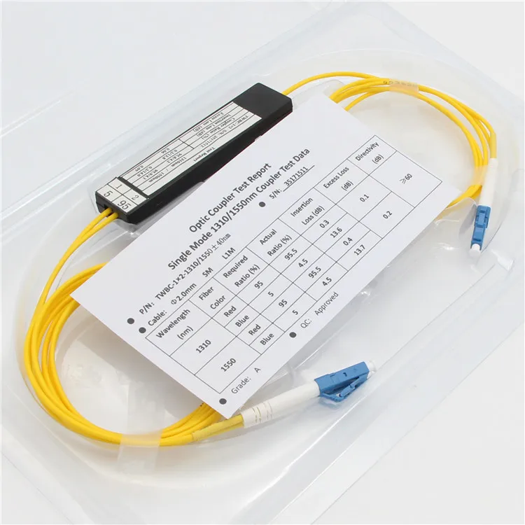 Factory Multimode 1x2 Lc Upc Sm 9/125um Fbt Coupler Fiber Optic ...