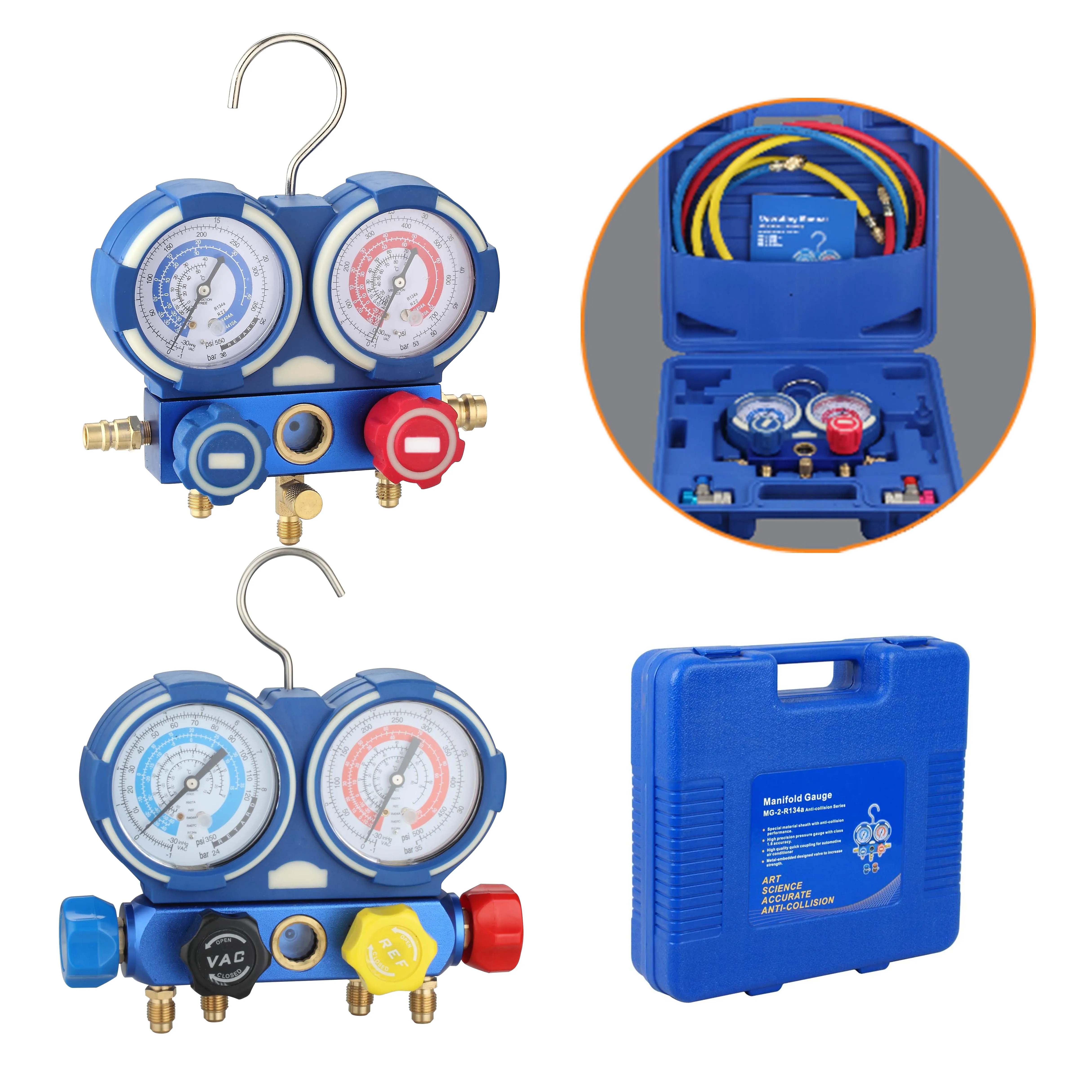 Hvac R32 Manifold Gauge Set Fits For R134a R22 And R32 Refrigerants For ...