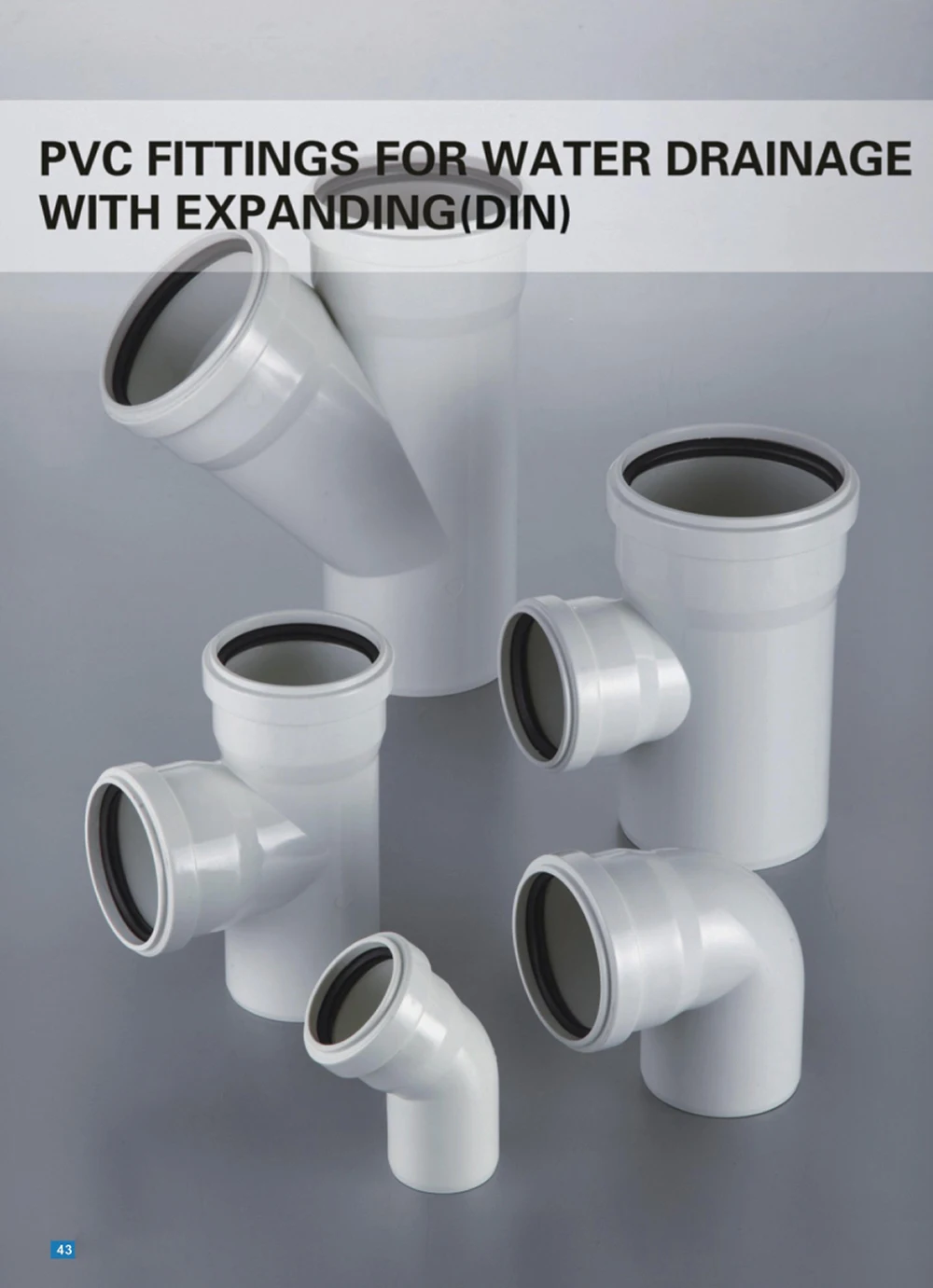 PVC Pipe Fitting for Water Drainage with Expanding Skew Redeucing Tee ...