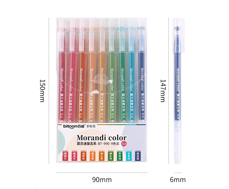 Wholesale Morandi Hand Account Neutral Pen Set Student Office Supplies ...