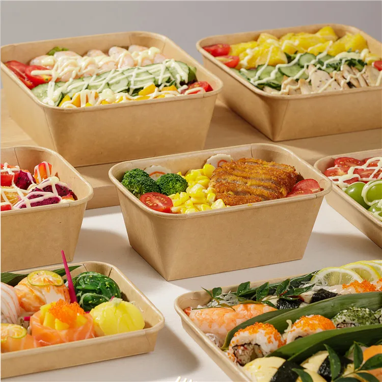 SM7-1105 Eco Sushi Container - Kraft Paper with PE Coating