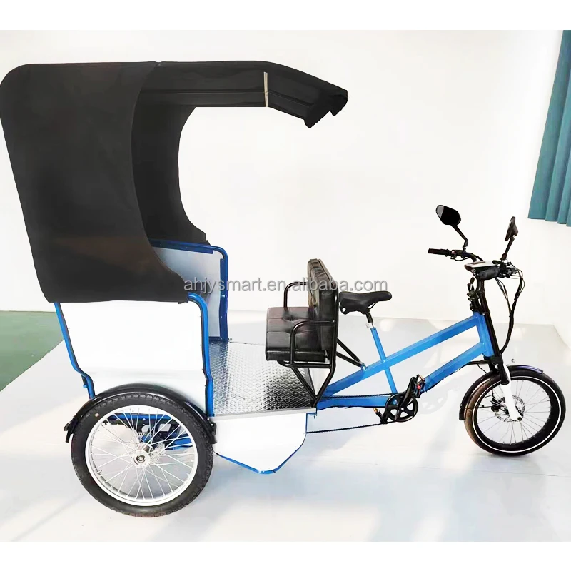 2024 Shock Absorption 5 Passengers Rickshaw Electric Bike Taxi 3 Wheel ...