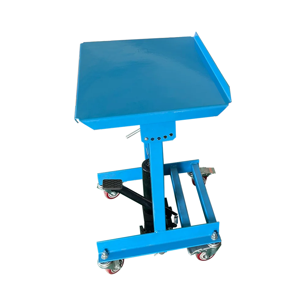 Hydraulic Tilt Work Table Manual Lift Machine Trucks Warehouse 150kg ...