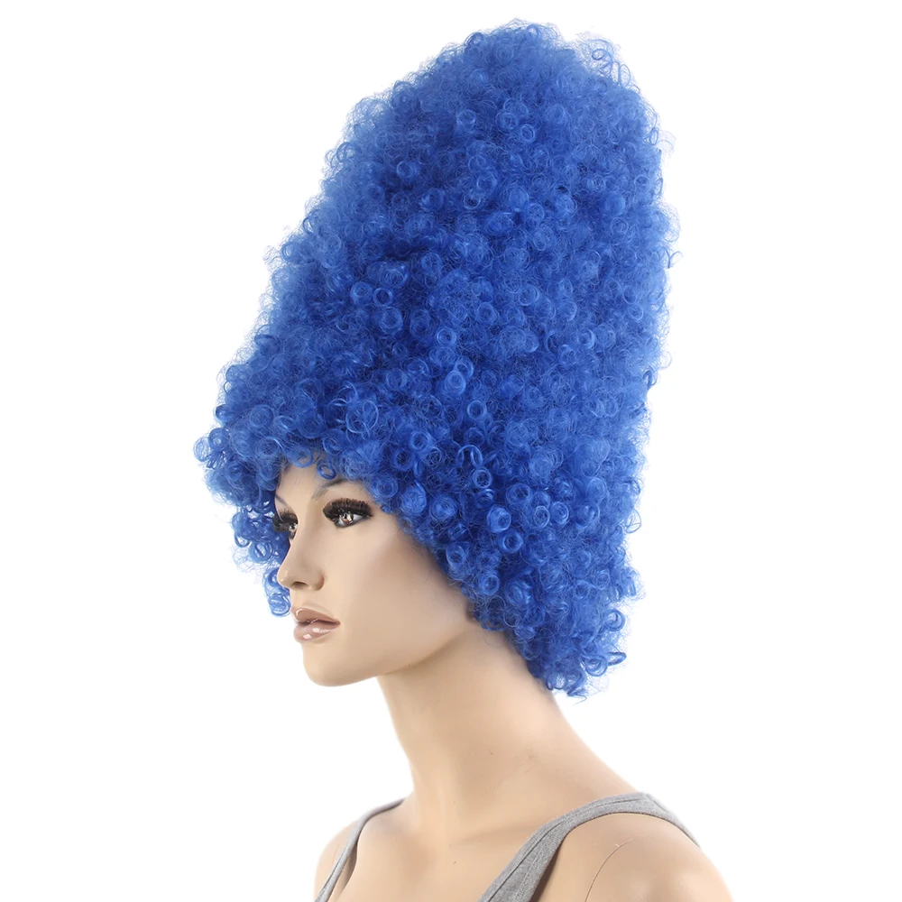 Stfantasy Marge Simpson Wig Women Halloween Cosplay Costume 60s Beehive ...