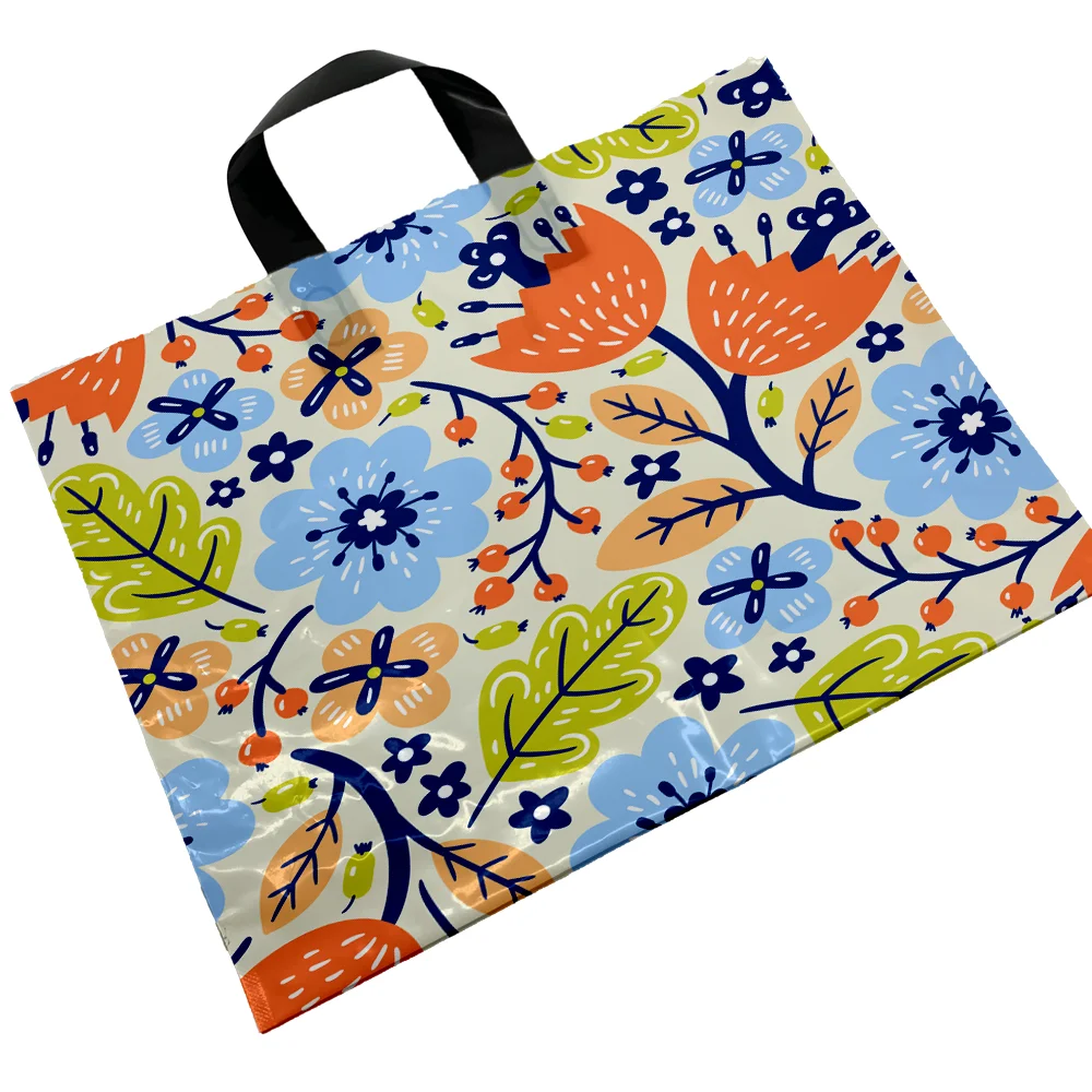 Custom Reusable Eco Friendly Plastic Tote Handle Bag Clothes Die Cut ...