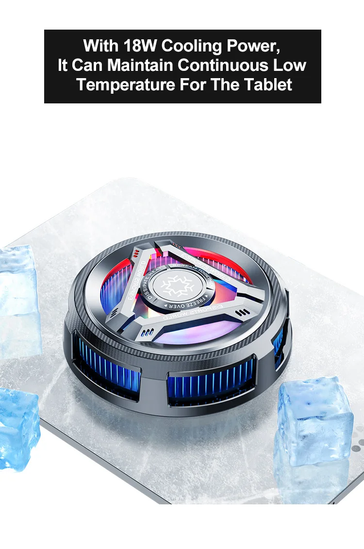 Magnetic Tablet Gaming Cooler Semiconductor Live Streaming Radiator For ...