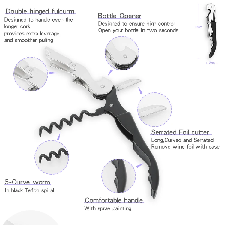 Hot Sale Waiter Corkscrew Personalized Stainless Steel Custom Laser ...