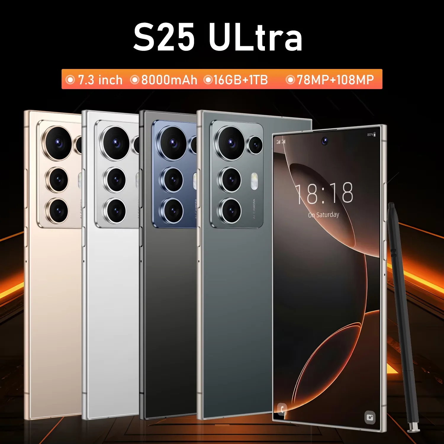 S25 Ultra 5G Smartphone 16GB+1TB Deca Core Processor 4K Display 120Hz ...
