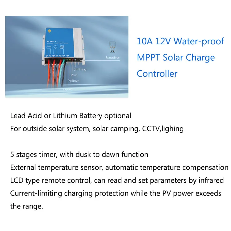 Mppt 10a 12v Mppt Solar Charge Controller For Caravan Motorhome Boat ...