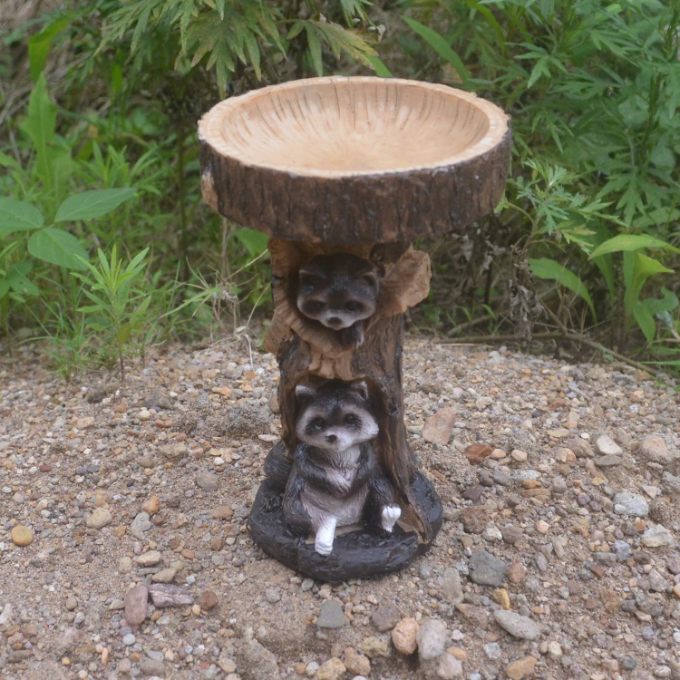 Cute Resin Raccoon Statue - Perfect for Garden Decor