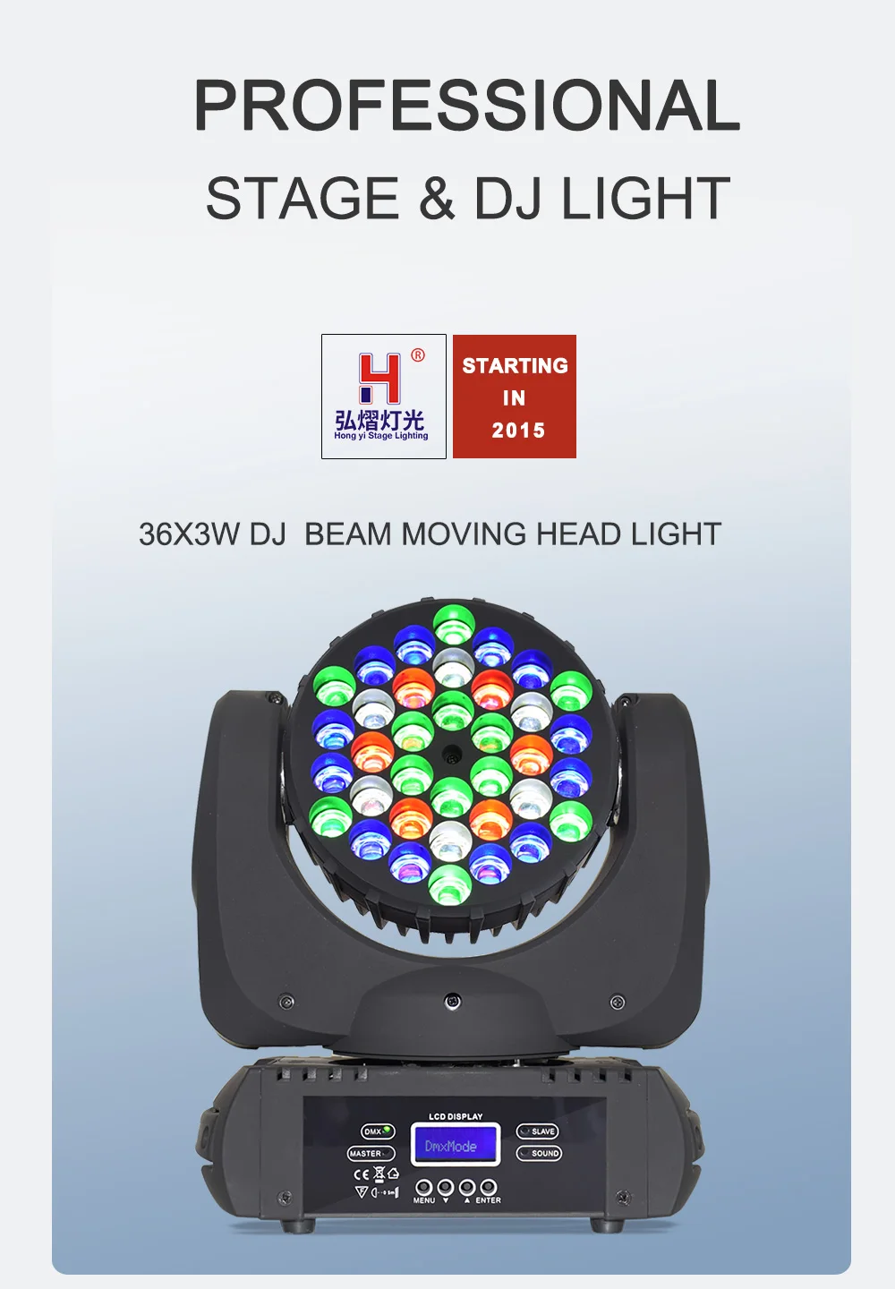 Moving Light Beam 36x3w Lyre Rgbw Night Club Lights Dmx Controller 9/16 ...
