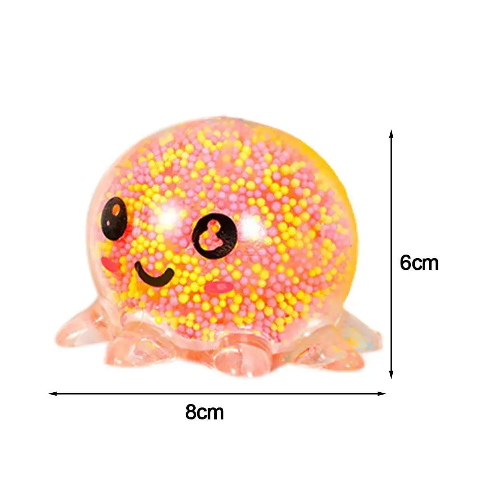 Glowing Light Squid Vent Ball Squeeze Toy Decompression Toy Soft ...