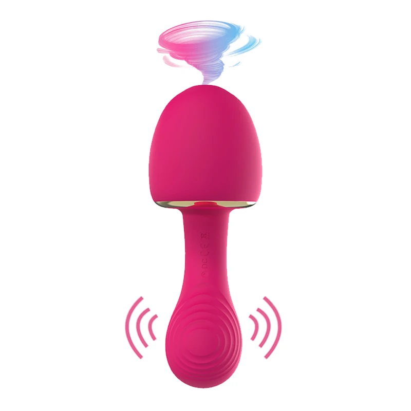 Mushroom Shaped Clitoral Dual Motor Vibrators Massager Sex Products