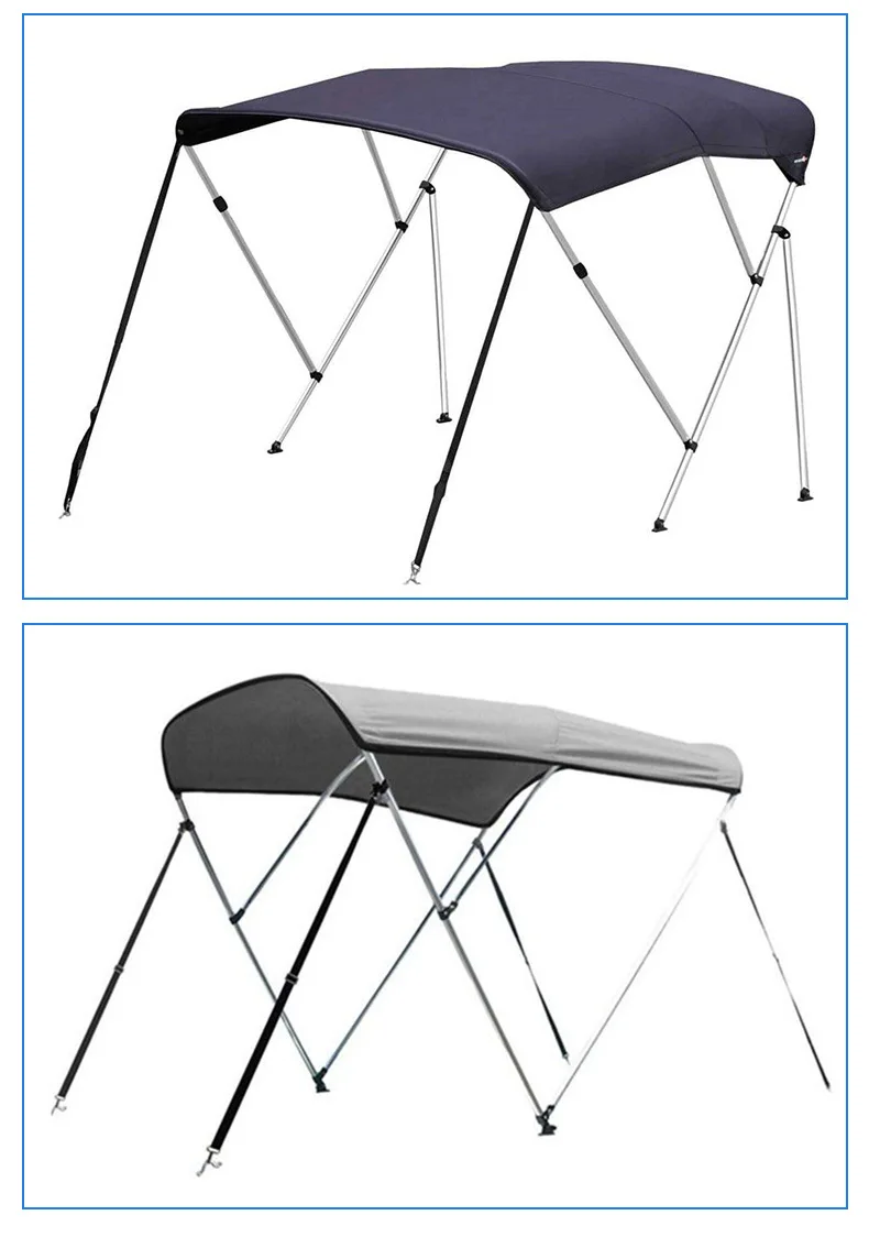 4 Bow Easy Instaling Boat Bimini Tops Sunshade 600D Polyester Boat ...