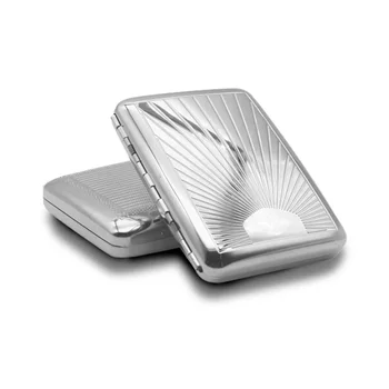 Personality Square Cigarette Box Metal Vintage Cigarette Case Double ...