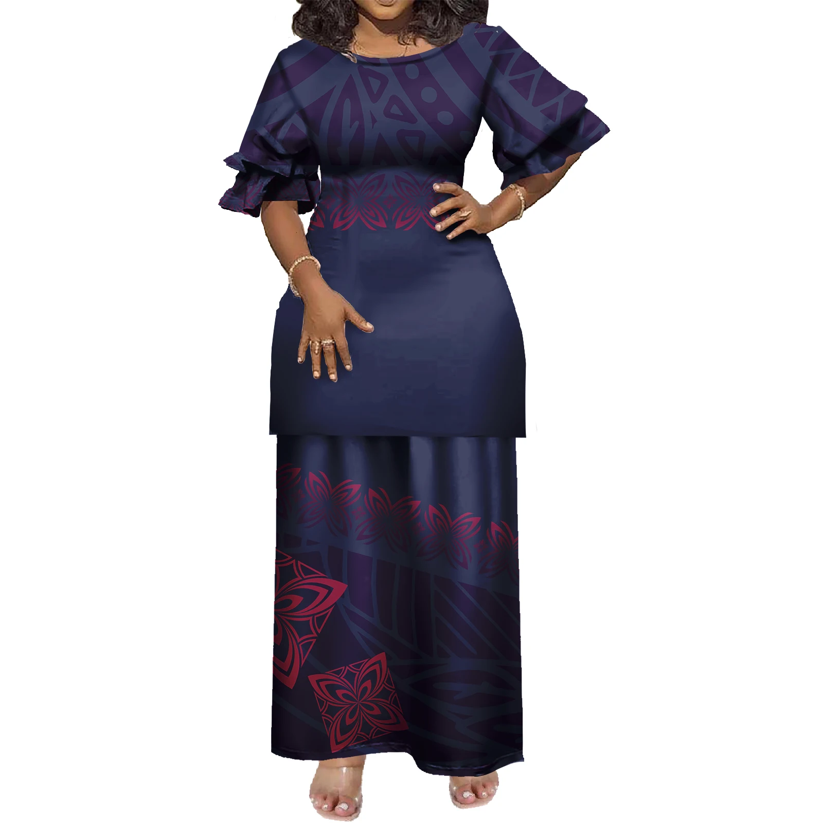 Samoan Puletasi Polynesian Tribal Clothing Print Customized Women Two ...