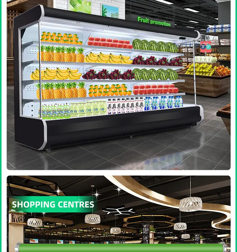 Commercial Supermarket Fruit Display Fridge Showcase Fridge Display ...