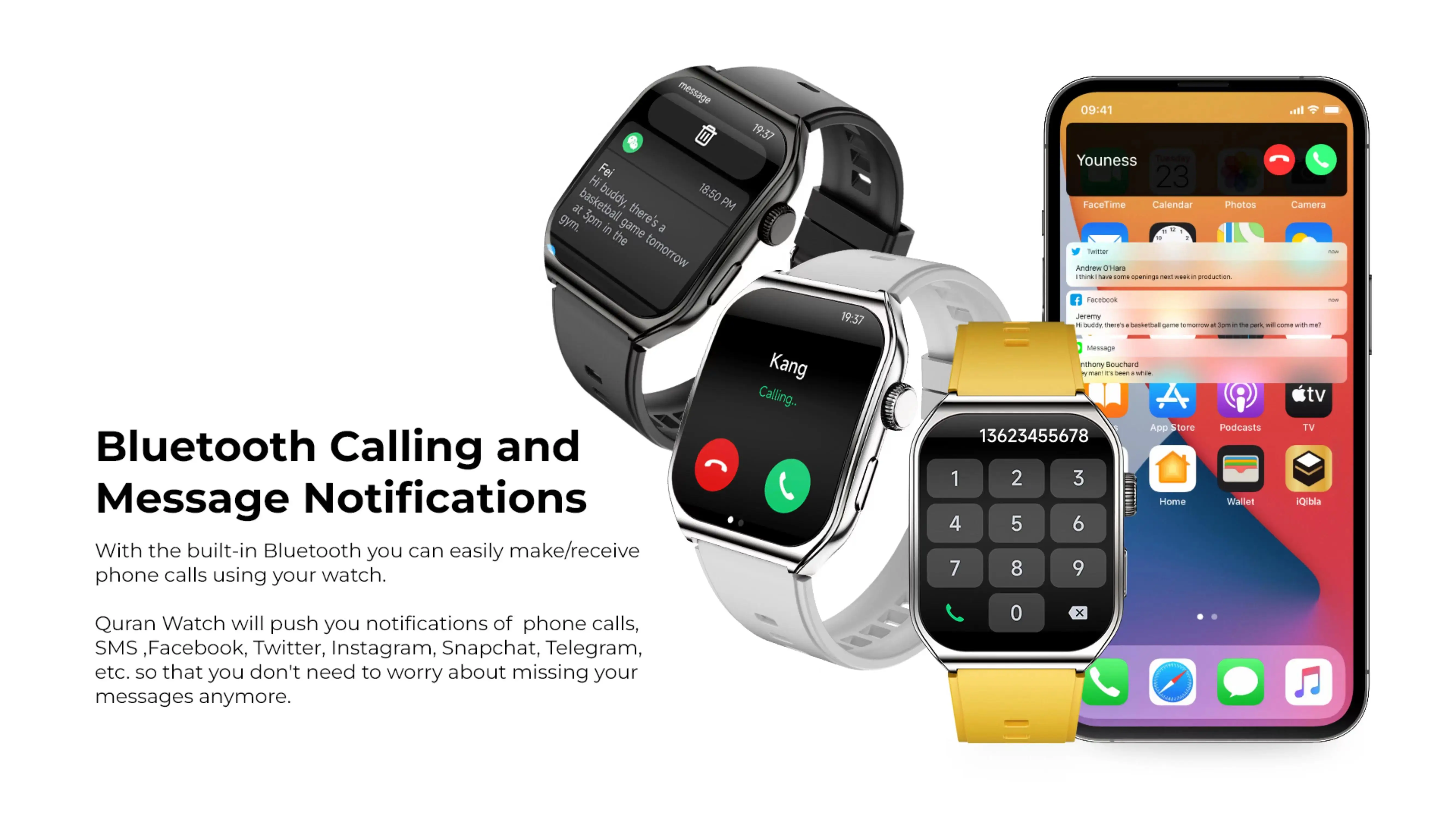 Islamic Smartwatch Storage Music Player Prayer Alarm Clock Worship ...