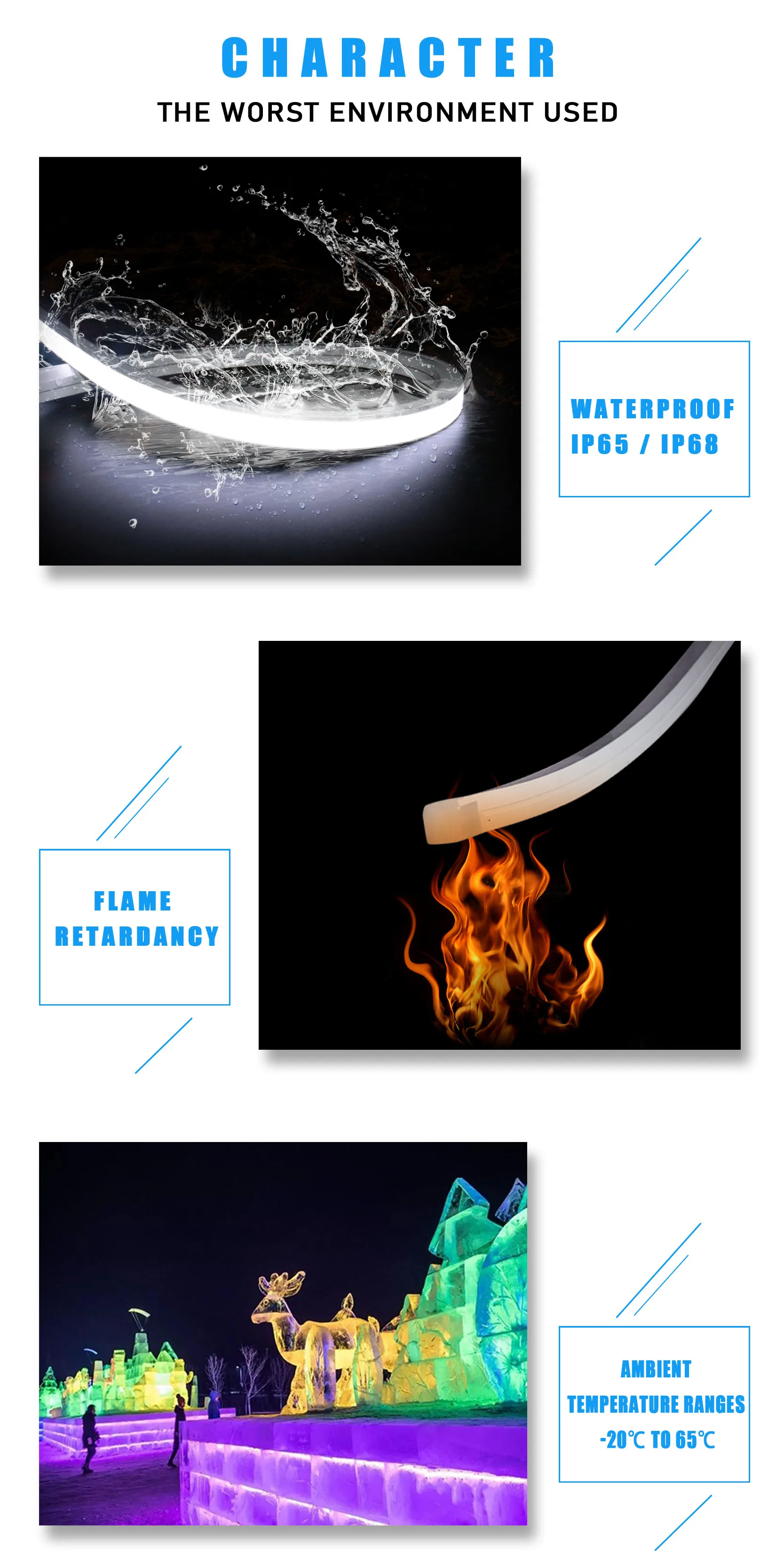 Smd5050 Addressable Dmx Rgb Led Neon Flex Light 100m Roll Up 15x26mm ...