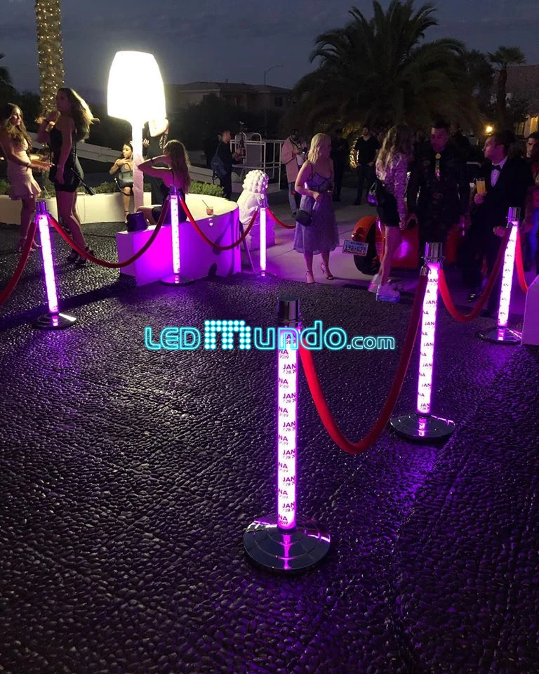 Transparent Led Stanchion Colorful Rgbw Led Light Stanchions Crowd ...