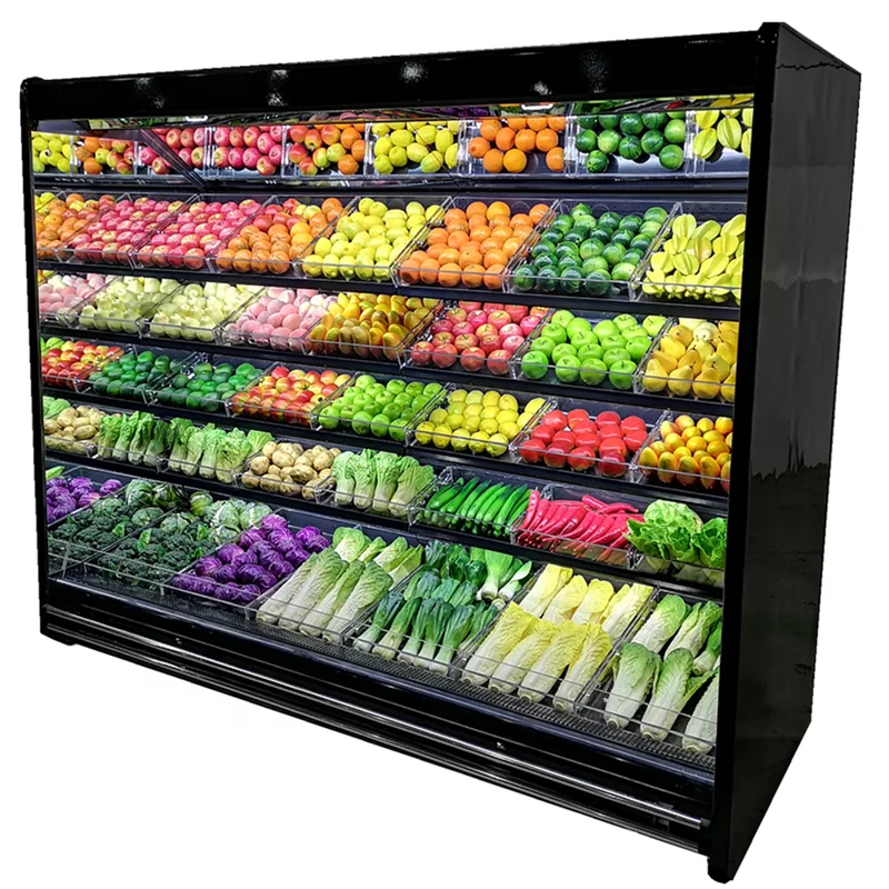 Supermarket Refrigerator Commercial Fruit Upright Refrigerated showcase ...