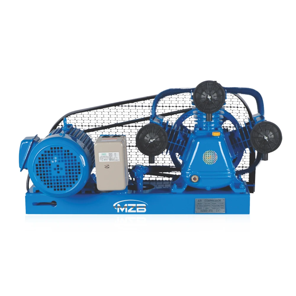 4HP Air Pump and Motor Industrial Base Plate Belt Driven Air Compressor ...