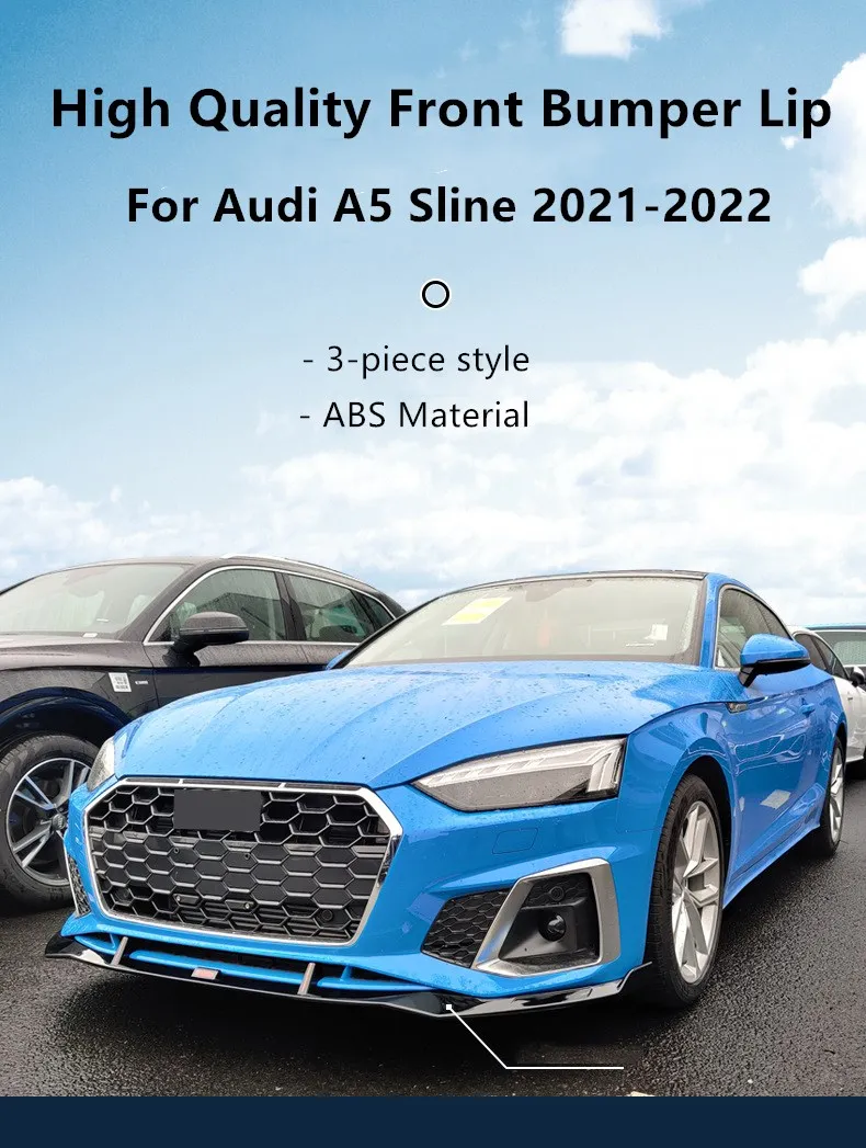 Auto Parts Car Front Bumper Lip For Audi A5 S Line 2021 2022 3-piece ...
