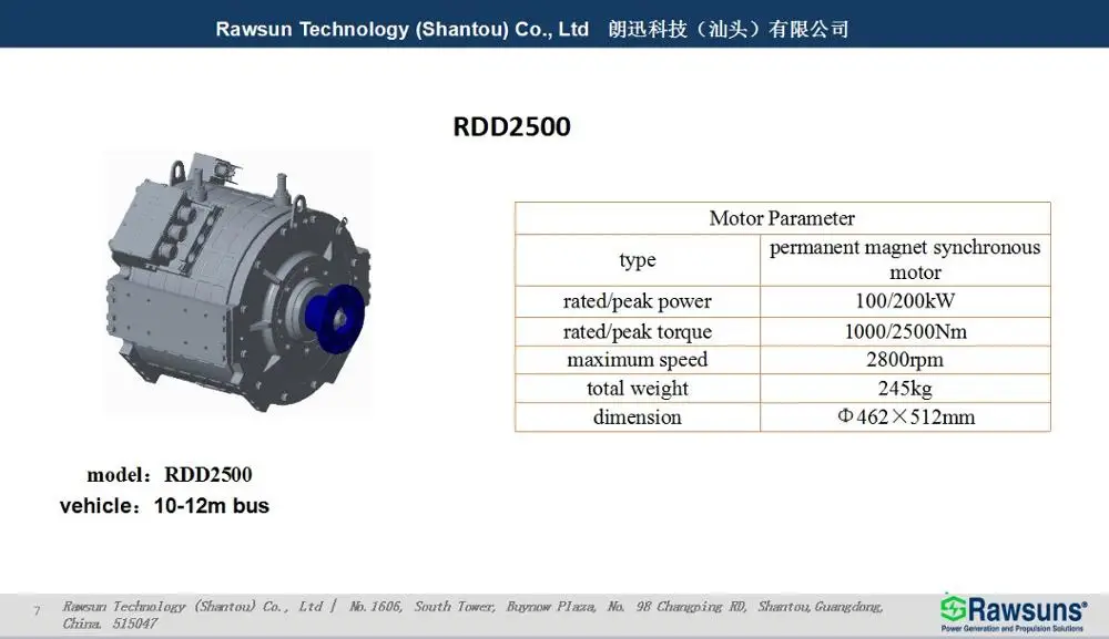 130kw 1000nm Ac Motor Rdd1000 Direct Drive Pmsm Motor Electric Car ...