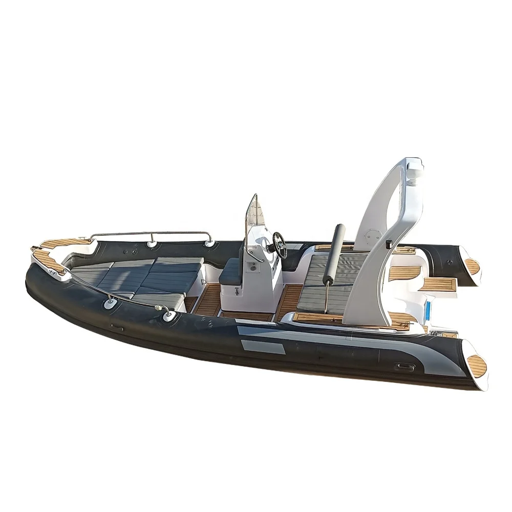Rib600 CE RHIB 20ft Fiberglass Boat with Sundeck - 12 Person Capacity