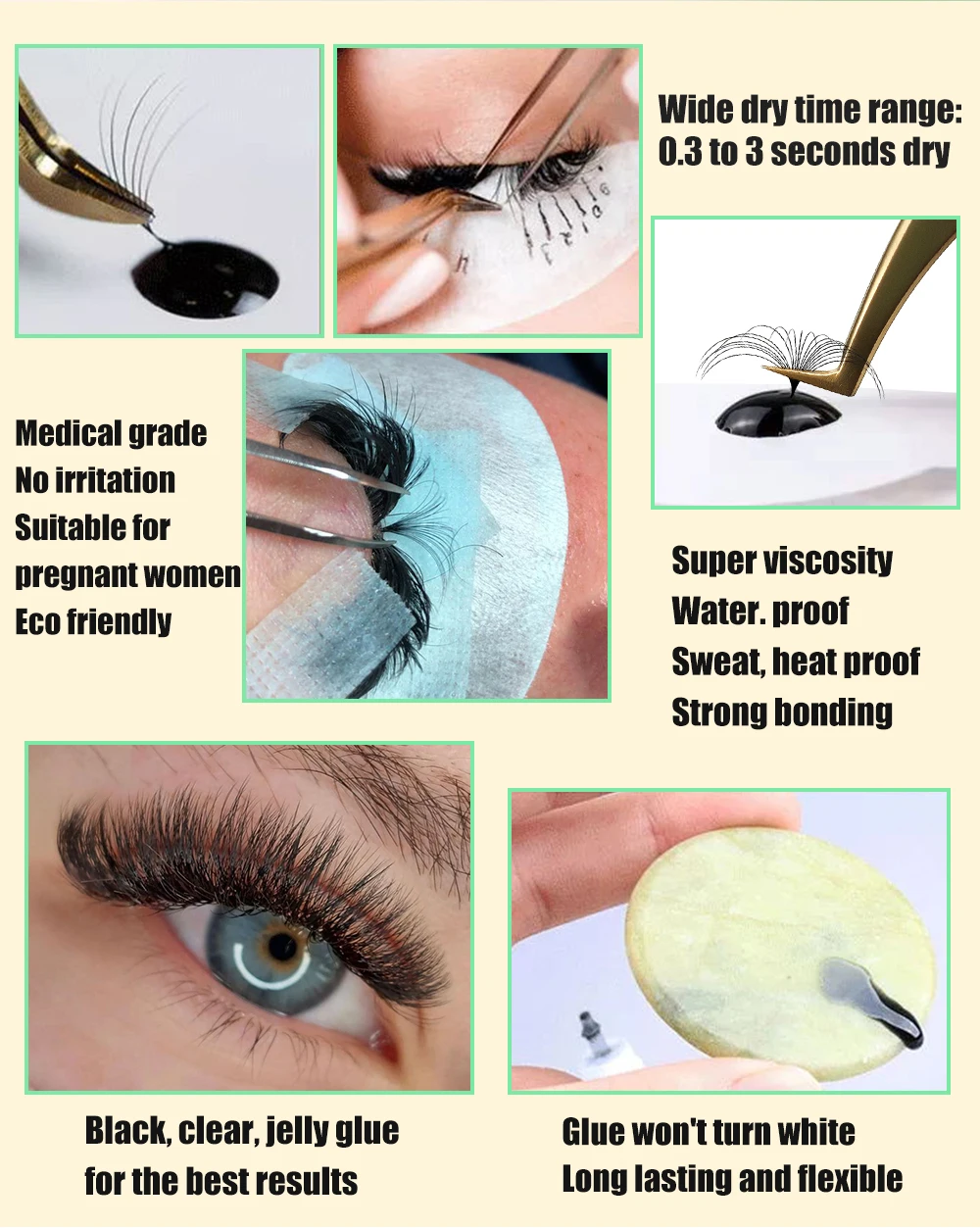 Abonnie Strong Low Humidity Uv Lash Glue Fast Drying Lash Extension ...