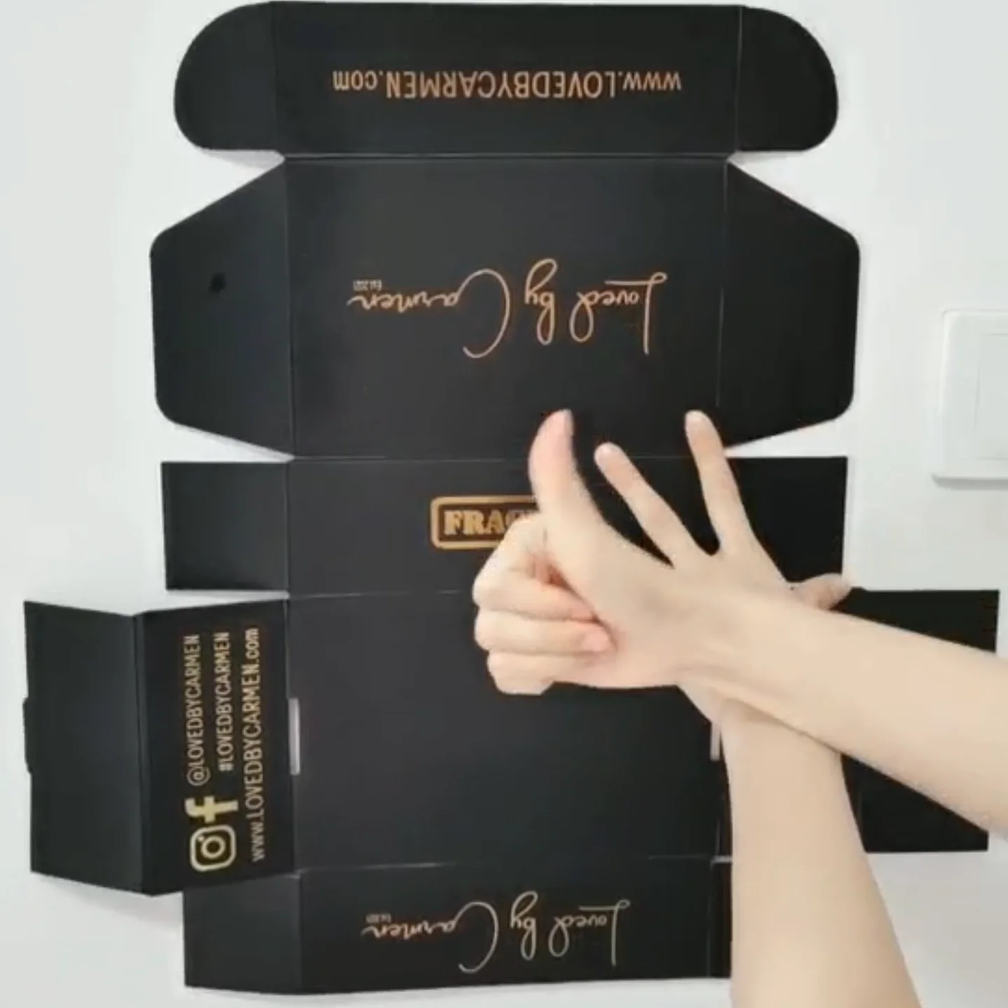 Fashion Designing Black Mailer Boxes For Cosmetics Packaging Pr Boxes ...