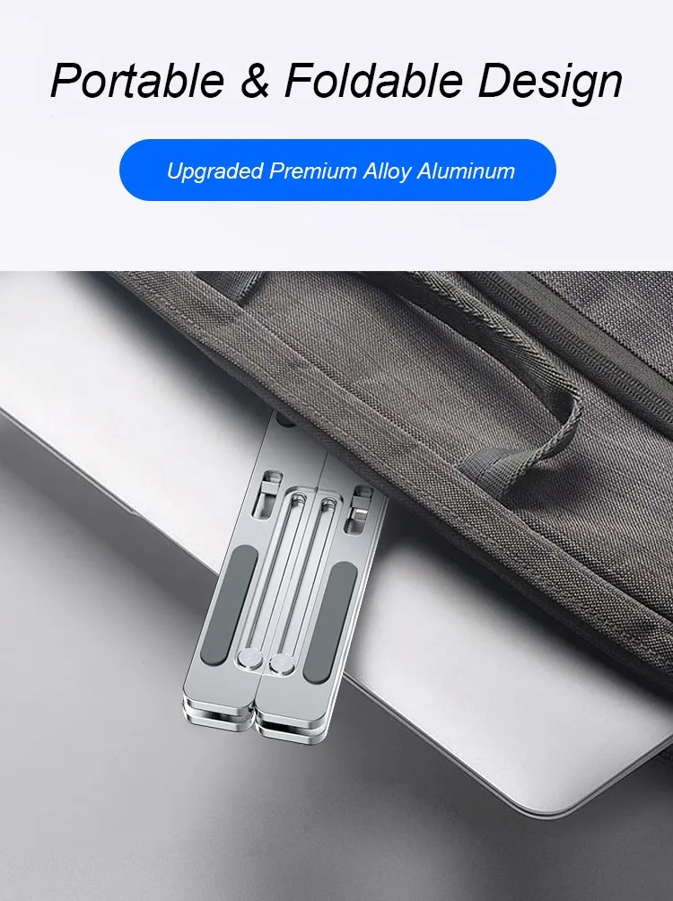 Top Selling Products Adjustable Metal Aluminum Notebook Holder Portable ...