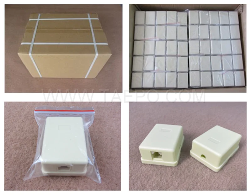 Cat3 6p4c 1 Port Surface Mount Electric Telephone Cable Junction Box ...