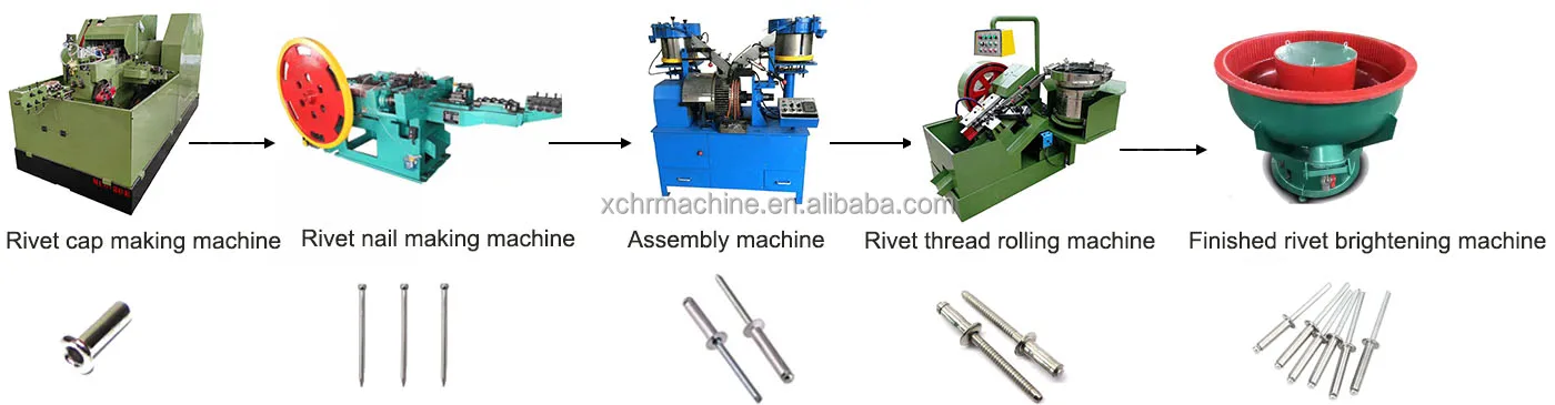 Machine Make Rivet Tubular Rivet Making Machine Riveting Machine ...