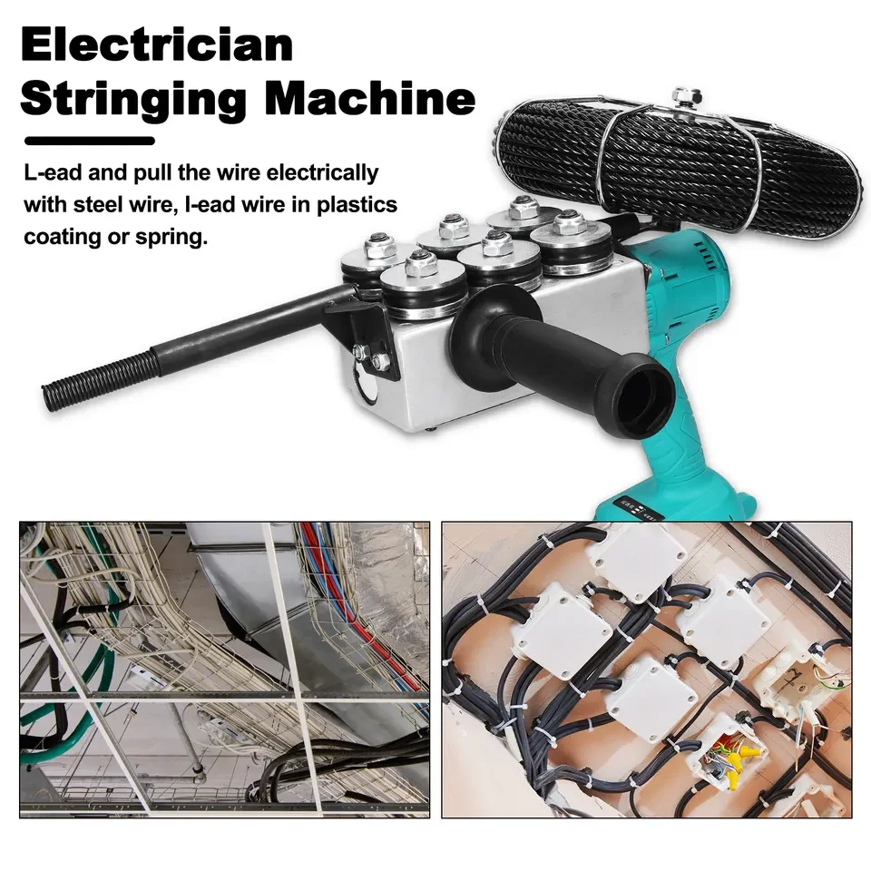 Electrician Pulling Wire Dark Pipe Threader Automatic Threading Machine ...
